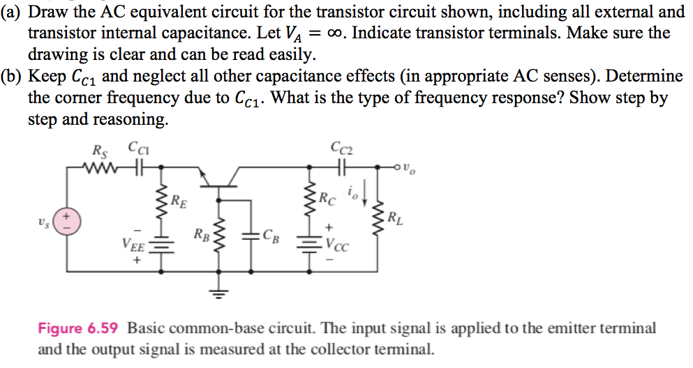 Solved (a) Draw the AC equivalent circuit for the transistor | Chegg.com