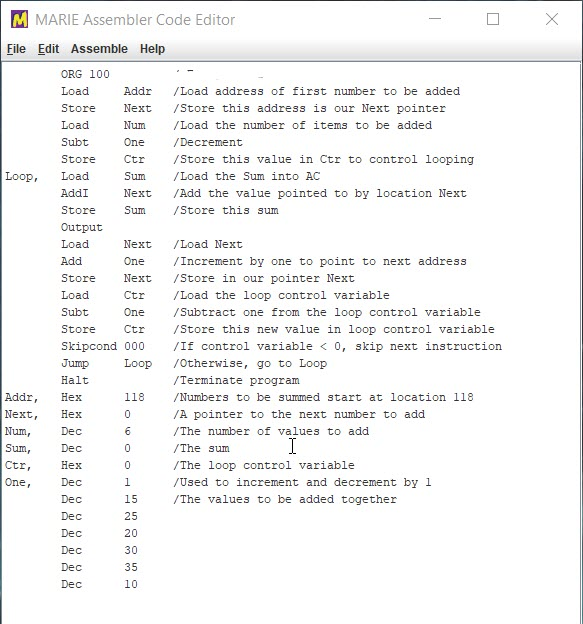 I am currently working in the MARIE simulator, and | Chegg.com