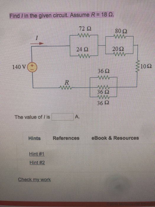 Solved Find in the given circuit. Assume R 18 Ω. 72 Ω 80Ω 24 | Chegg.com
