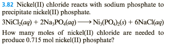Solved 3.82 Nickel(II) chloride reacts with sodium phosphate | Chegg.com