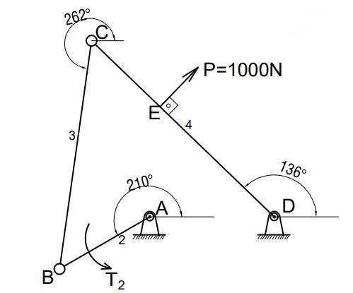 Solved Find the torque T2 that will provide static balance | Chegg.com