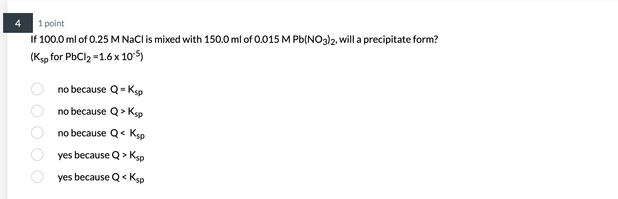 Solved If 100.0ml of 0.25MNaCl is mixed with 150.0ml of | Chegg.com