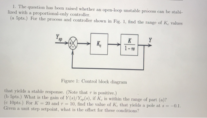 Solved 1. The question has been raised whether an open-loop | Chegg.com