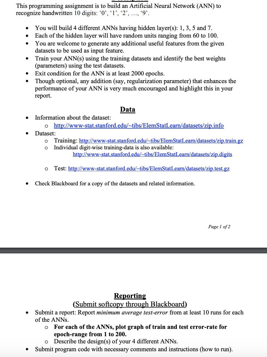 This programming assignment is to build an Artificial | Chegg.com