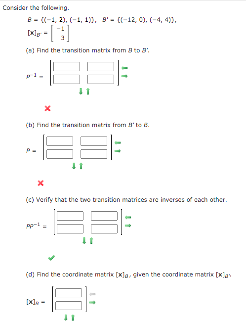 Solved Find the coordinate matrix of x in Rh relative to the | Chegg.com