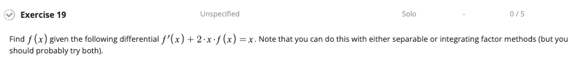 Solved Find f(x) given the following differential | Chegg.com