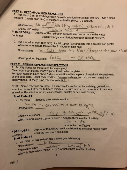 Balanced Equation For The Breakdown Of Hydrogen Peroxide By Manganese ...