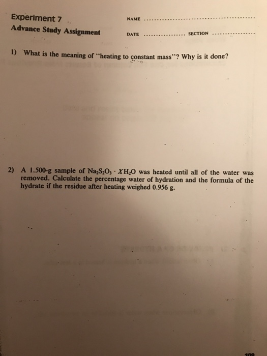 Solved Experiment 7 Advance Study Assignment NAME DATE | Chegg.com