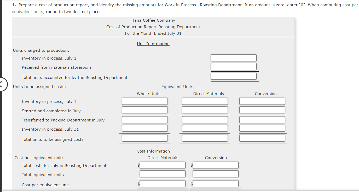 Solved HelloI need help solving this Managerial Accounting | Chegg.com