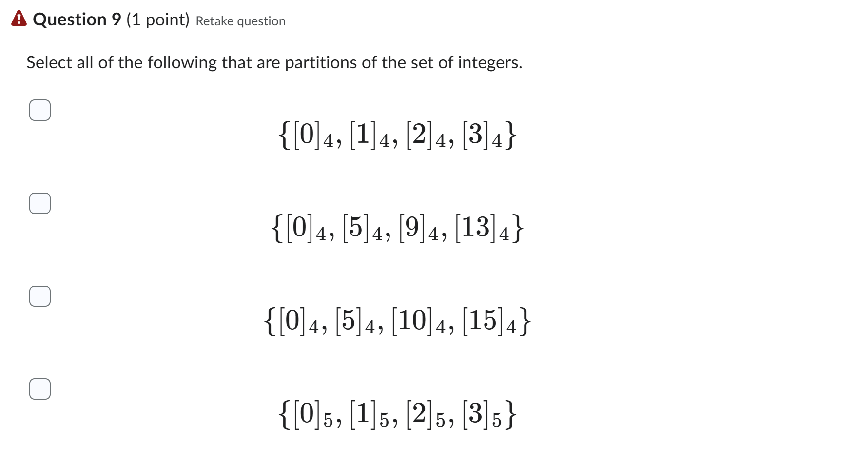 Solved A Question 9 (1 ﻿point) ﻿Retake questionSelect all of | Chegg.com