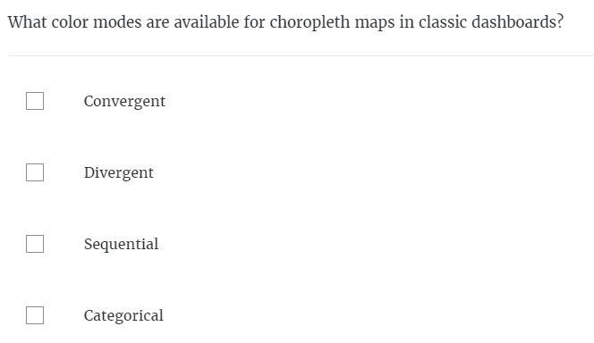 Solved In classic dashboards, the sequential color mode does | Chegg.com