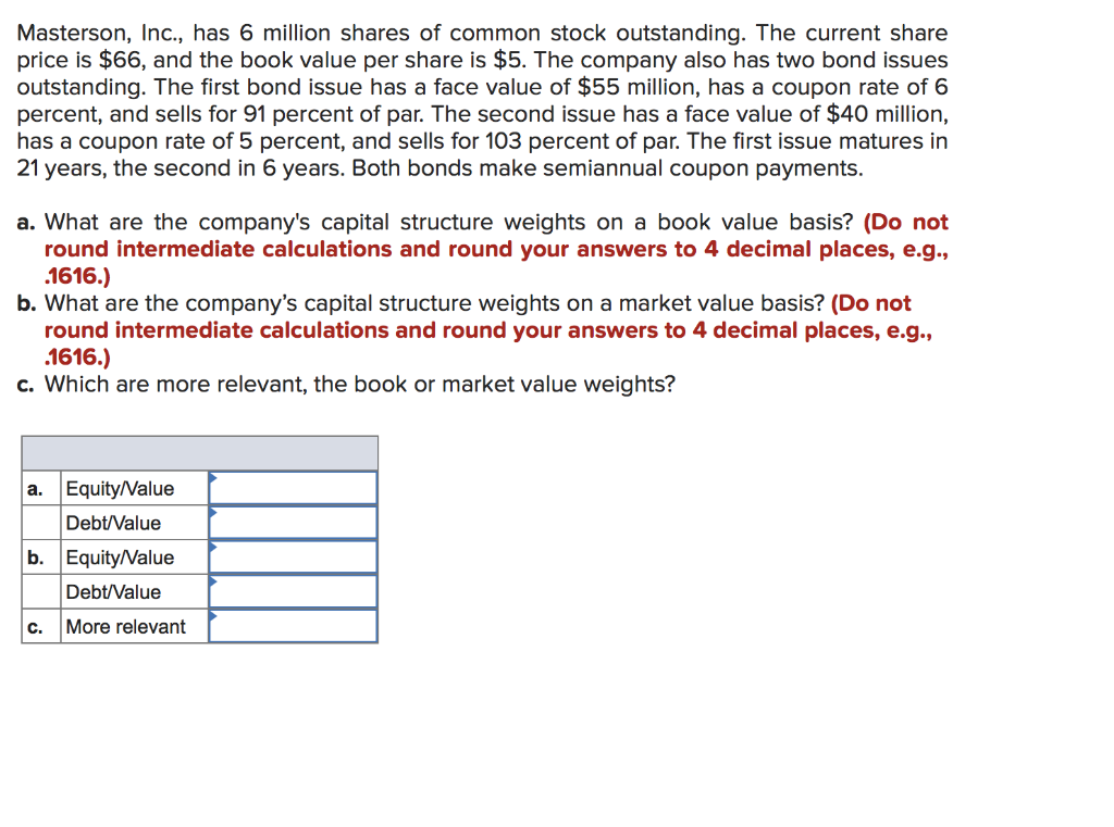 Solved Masterson Inc Has 6 Million Shares Of Common Stock Chegg solved-masterson-inc-has-6-million-shares-of-common-stock-chegg