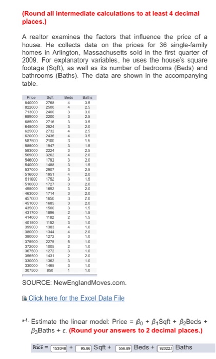 Solved (Round all intermediate calculations to at least 4 | Chegg.com