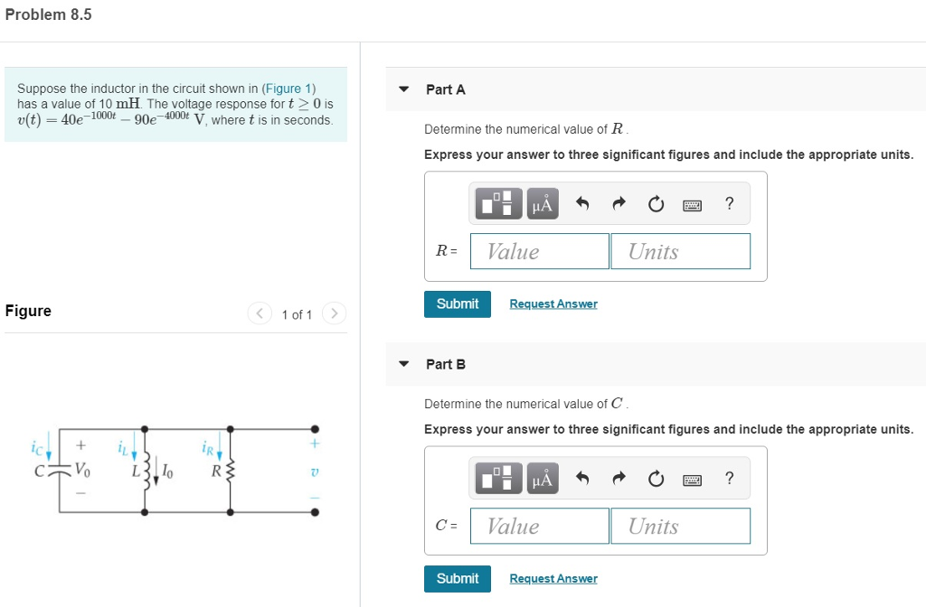 Solved Problem 8 5 Suppose The Inductor In The Circuit Shown