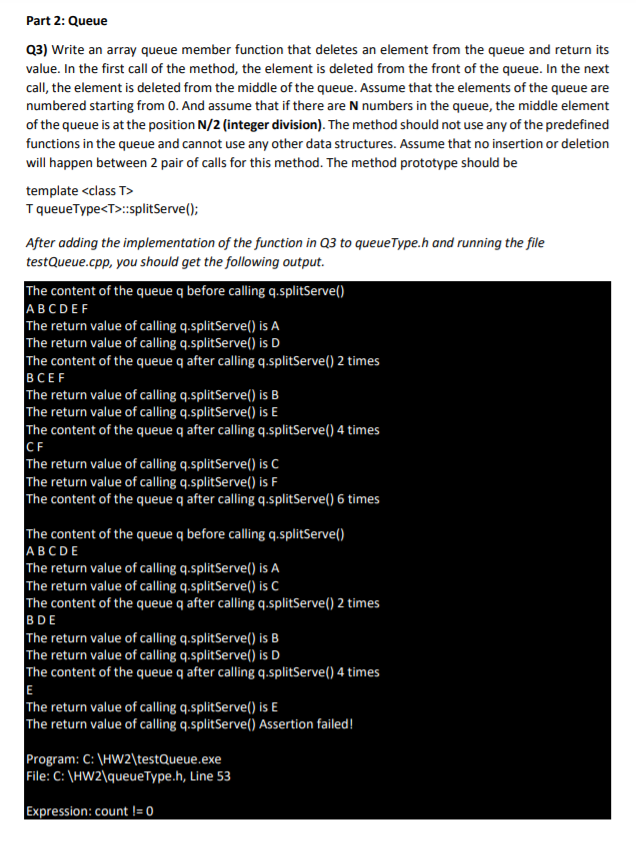 Solved c++ #ifndef QUEUETYPE_H_INCLUDED #define | Chegg.com