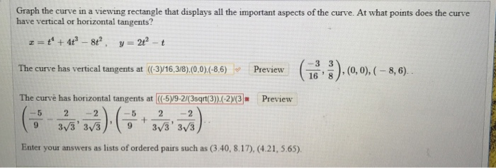 Solved Graph the curve in a viewing rectangle that displays | Chegg.com