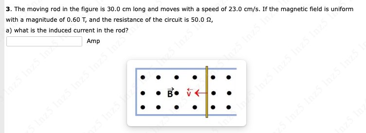 Solved 3. The moving rod in the figure is 30.0 cm long and | Chegg.com