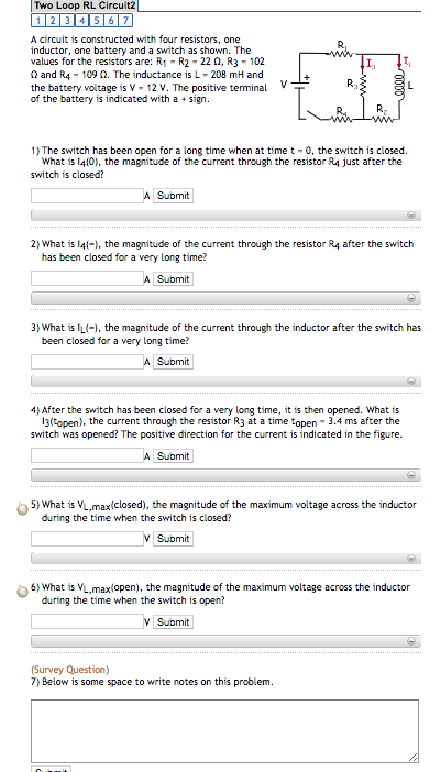 Solved Two Loop RL Circuit2 A circuit is constructed with | Chegg.com