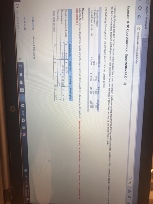 Solved Exercise 11-28 Cost Allocation: Direct Method (Lo | Chegg.com