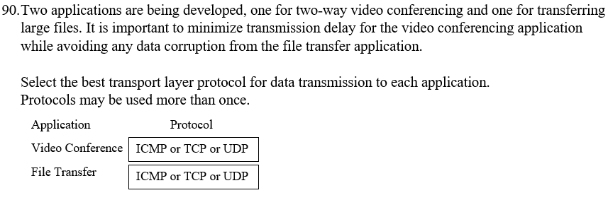 Solved 0 .Two applications are being developed, one for | Chegg.com