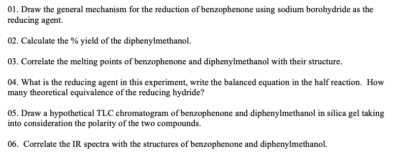 Solved 01. Draw the general mechanism for the reduction of | Chegg.com