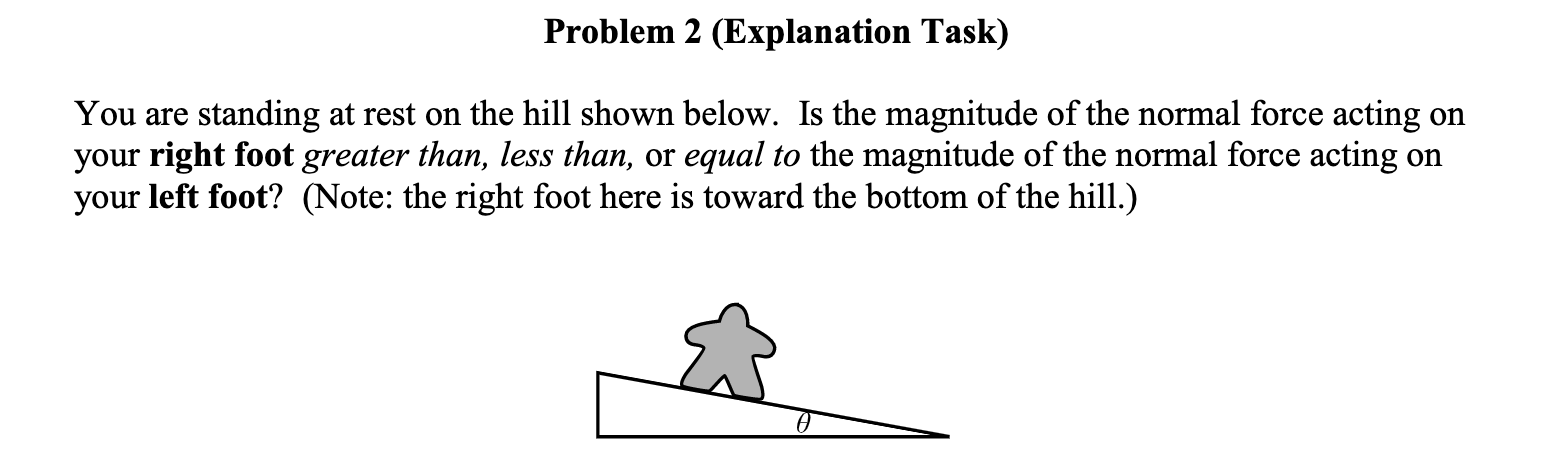 Solved Problem 2 (Explanation Task) You are standing at rest | Chegg.com