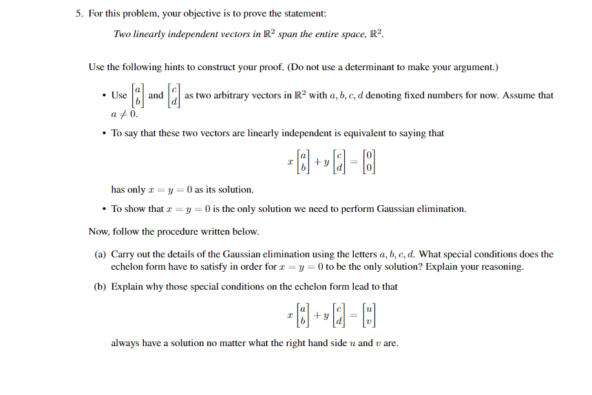 Solved 5. For this problem, your objective is to prove the | Chegg.com