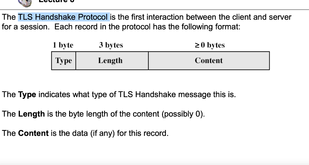 See Lecture 8 slide 18. For the server_hello_done | Chegg.com