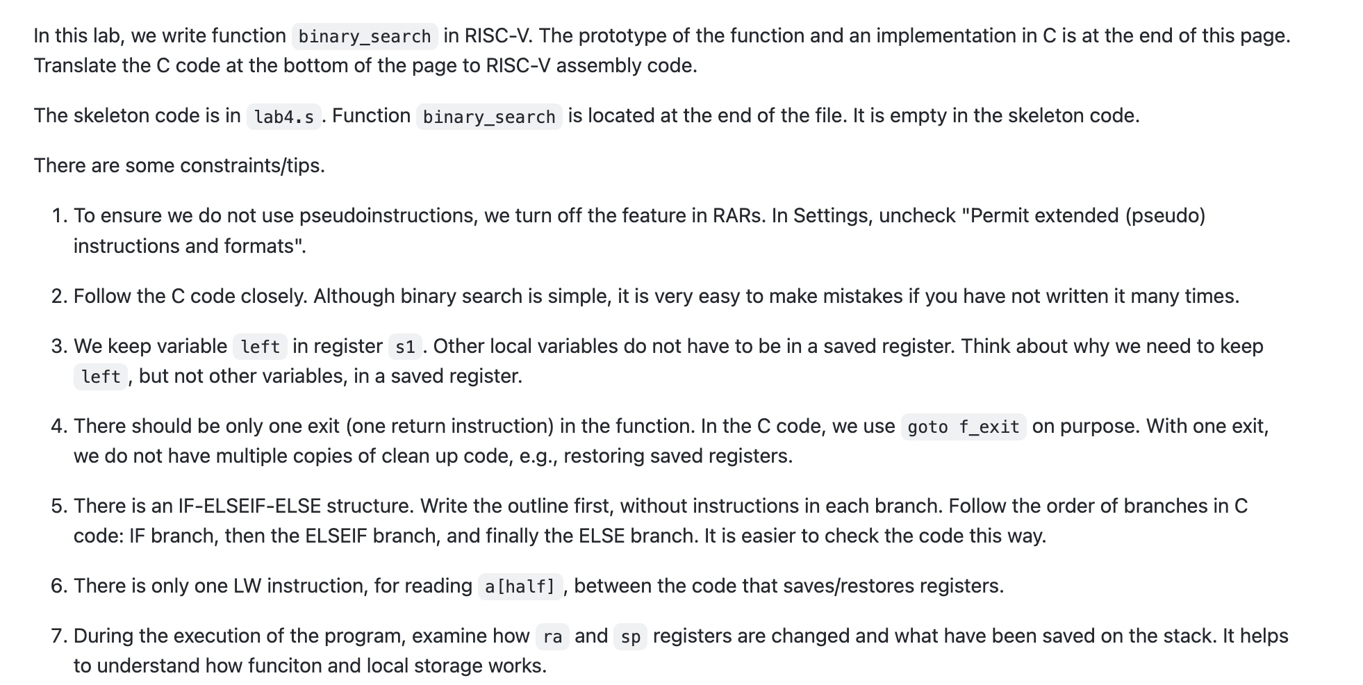 Solved In this lab, we write function binary_search in | Chegg.com