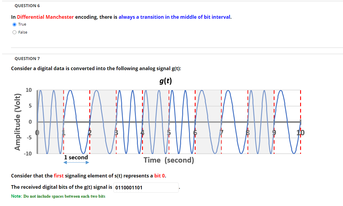 Solved In Differential Manchester encoding, there is always | Chegg.com