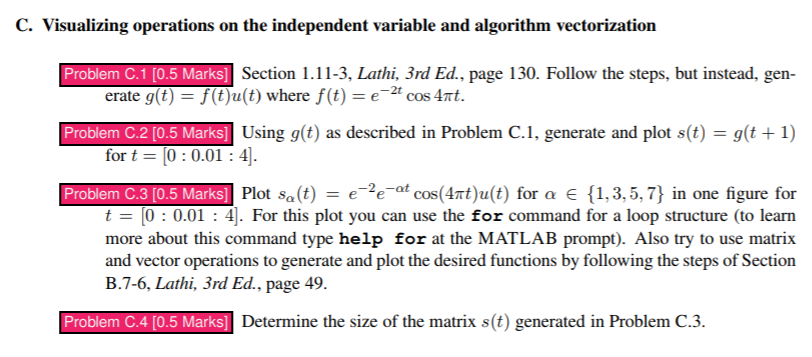 Solved C. Visualizing operations on the independent variable | Chegg.com