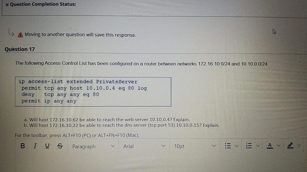 Solved Question Completion Status: L A Moving to another | Chegg.com