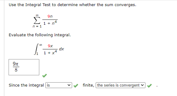 Solved Use the Integral Test to determine whether the sum | Chegg.com