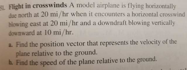 Solved Flight in crosswinds A model airplane is flying | Chegg.com