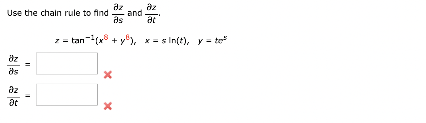 Solved Use the chain rule to find ∂s∂z and ∂t∂z. | Chegg.com