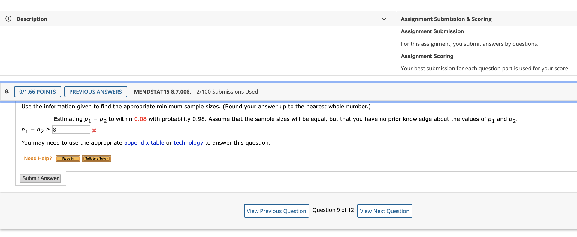 Solved Description Assignment Submission & Scoring | Chegg.com