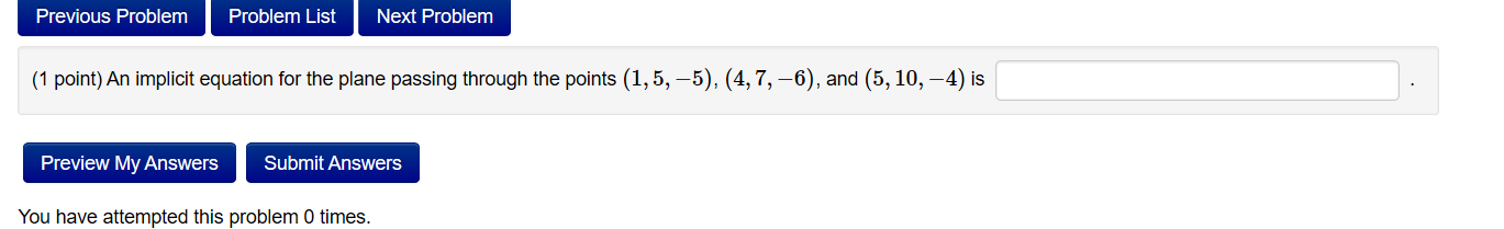 Solved Previous Problem Problem List Next Problem (1 point) | Chegg.com