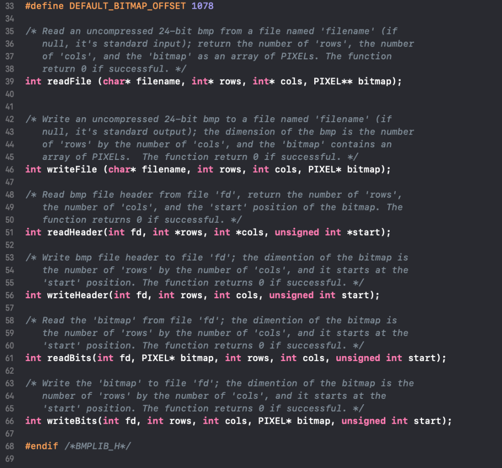 Please post this answer in C Assignment #2: BMP Image | Chegg.com