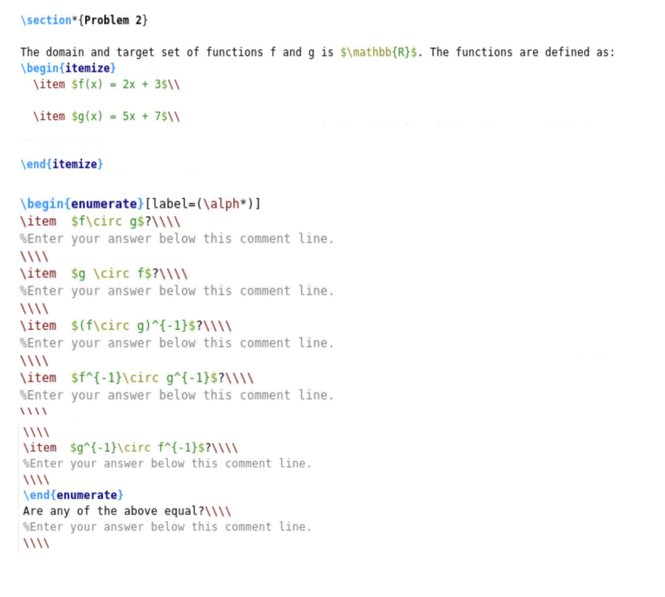 Solved Isection*\{Problem 2\} The domain and target set of | Chegg.com