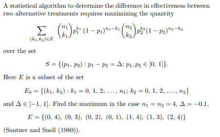 A statistical algorithm to determine the difference | Chegg.com