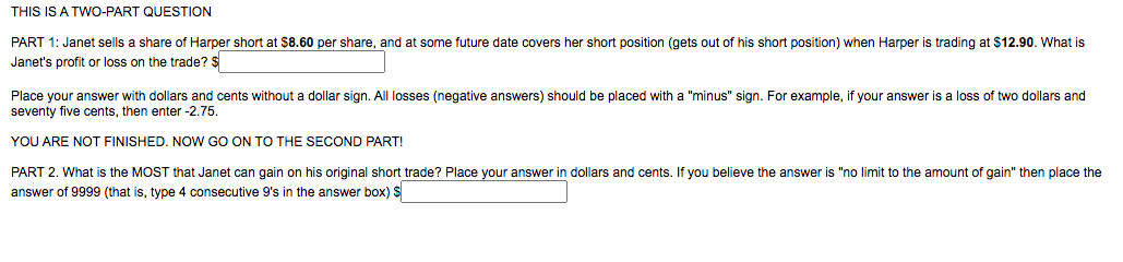 Solved THIS IS A TWO-PART QUESTION PART 1: Janet sells a | Chegg.com