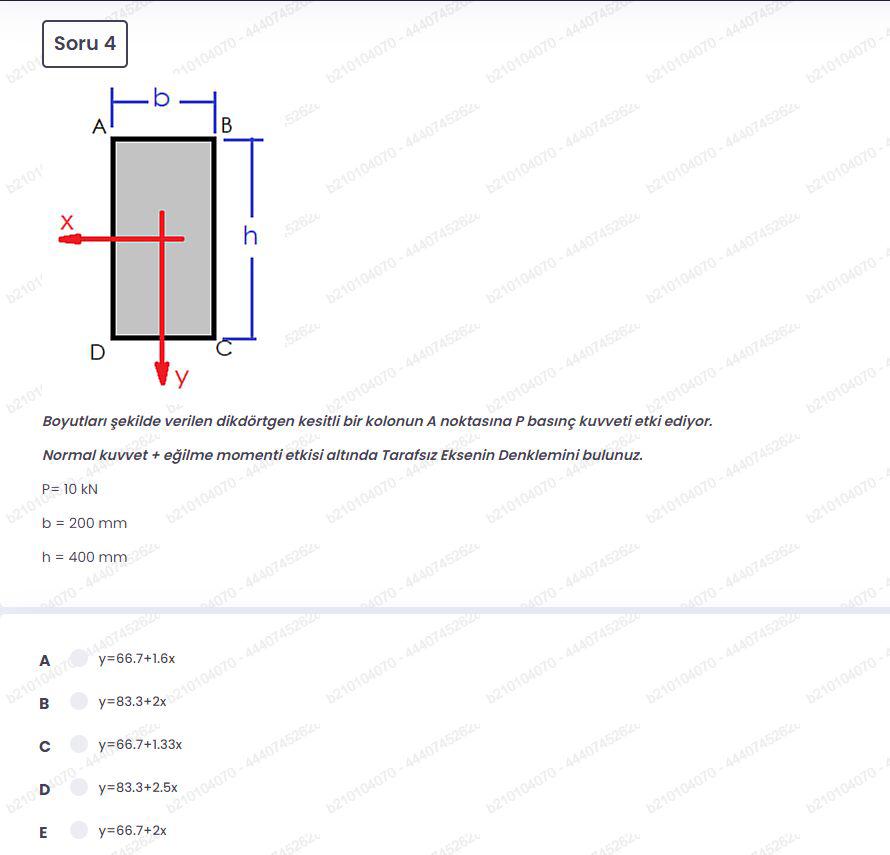 Solved Soru 4 Boyutıarı şekilde verilen dikdörtgen kesitli | Chegg.com
