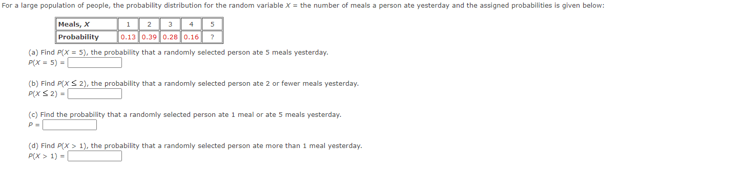 Solved For a large population of people, the probability | Chegg.com