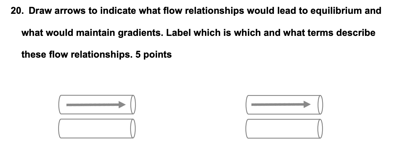 20. Draw arrows to indicate what flow relationships | Chegg.com