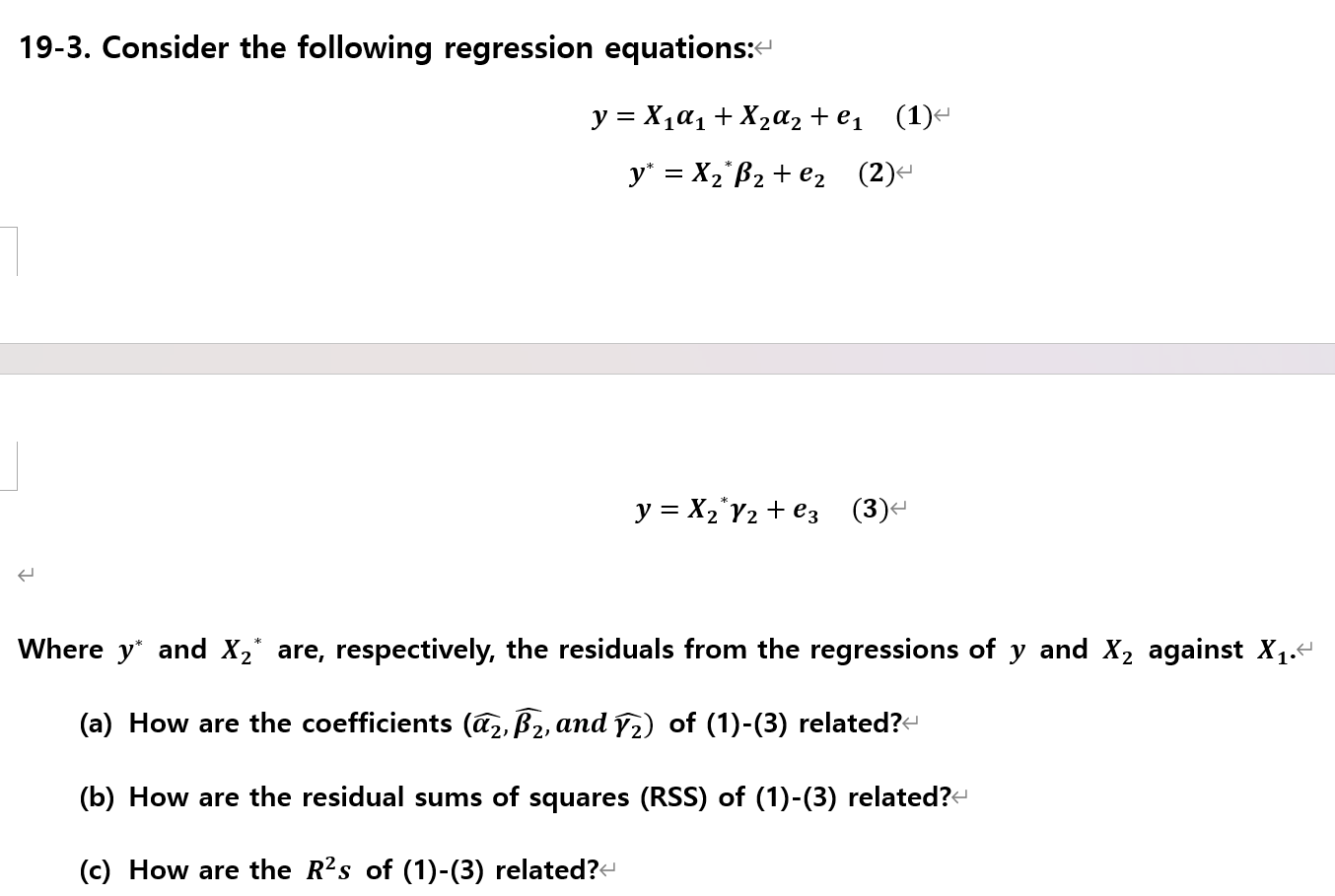 19-3. Consider the following regression equations: | Chegg.com