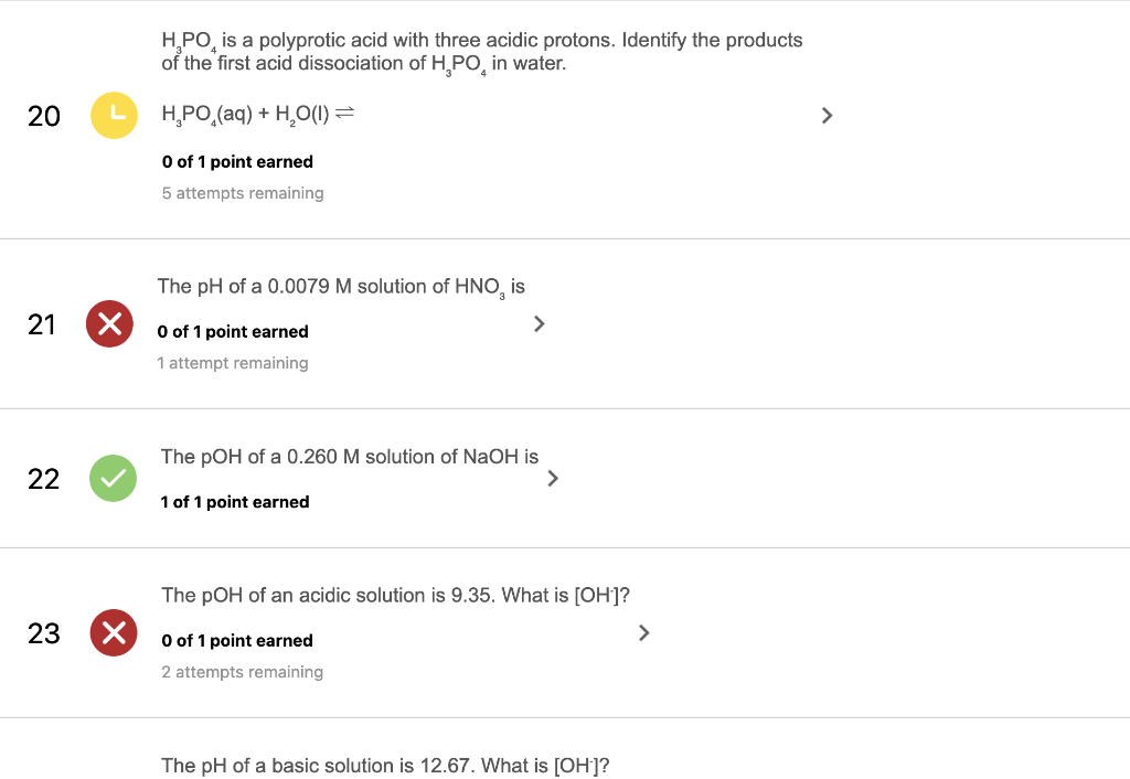Solved 20 21 22 23 H₂PO is a polyprotic acid with three | Chegg.com