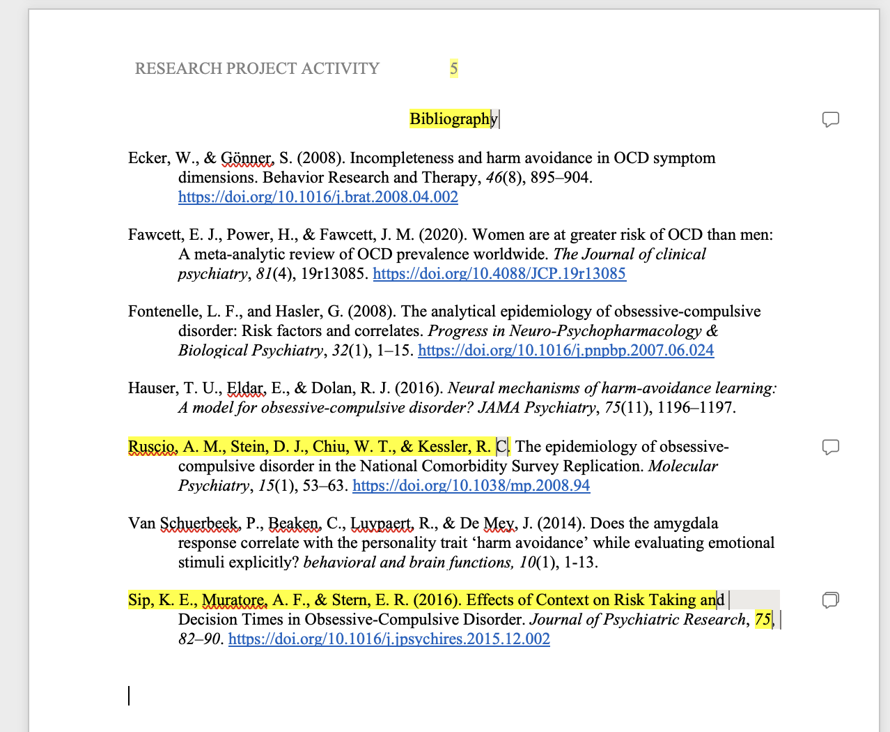 Solved Locate APA Errors in this reference list - the ones I | Chegg.com