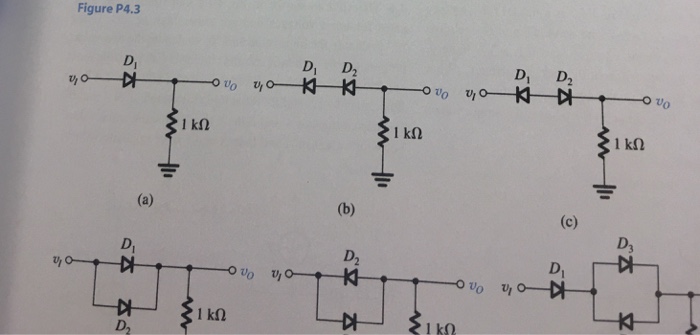 Solved 4.3 For the circuits shown in Fig. P4.3 using ideal | Chegg.com