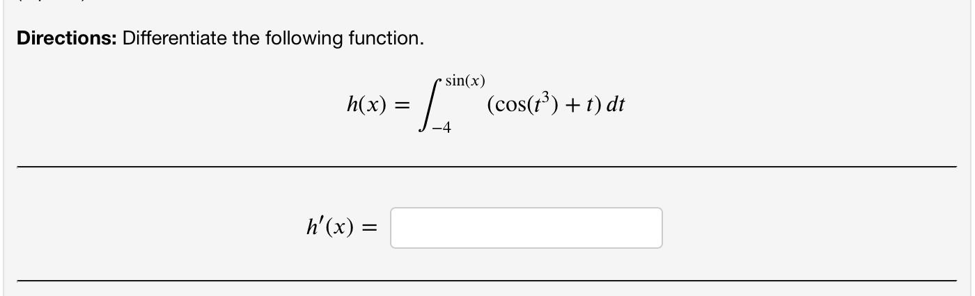 Solved Directions: Differentiate the following function. 1 y | Chegg.com