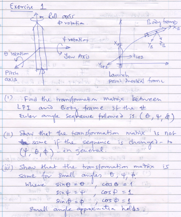 Solved find transformation matrix and small angle | Chegg.com